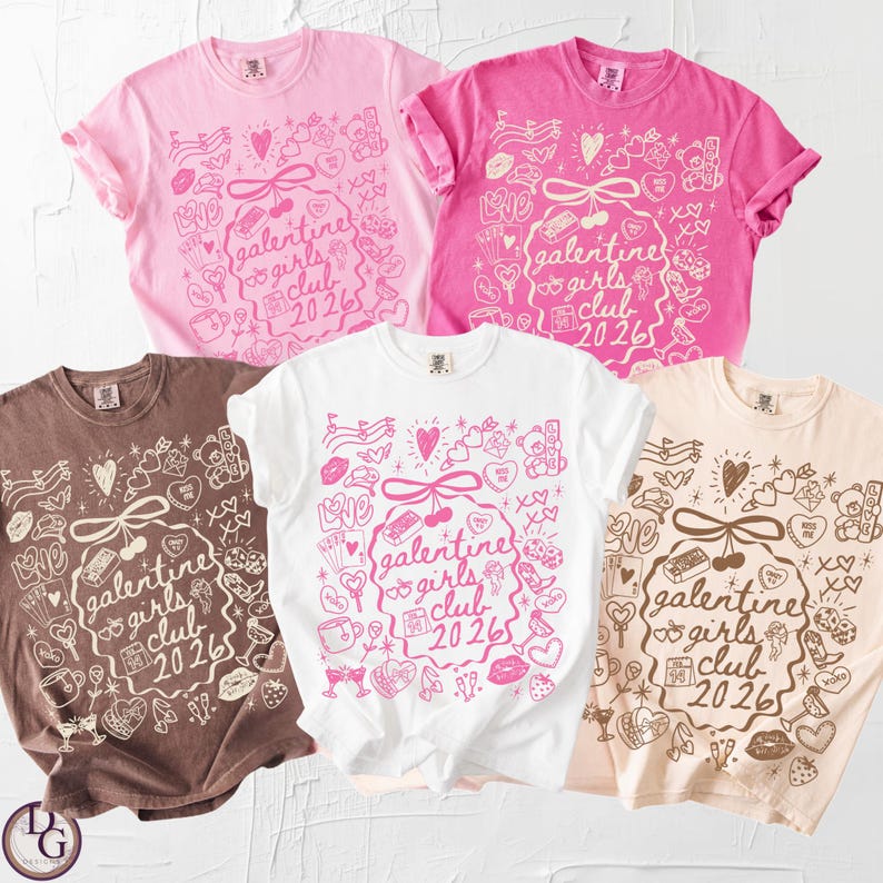 Galentine Girls Club Shirt 2026 – Matching Galentine Group Shirts ...