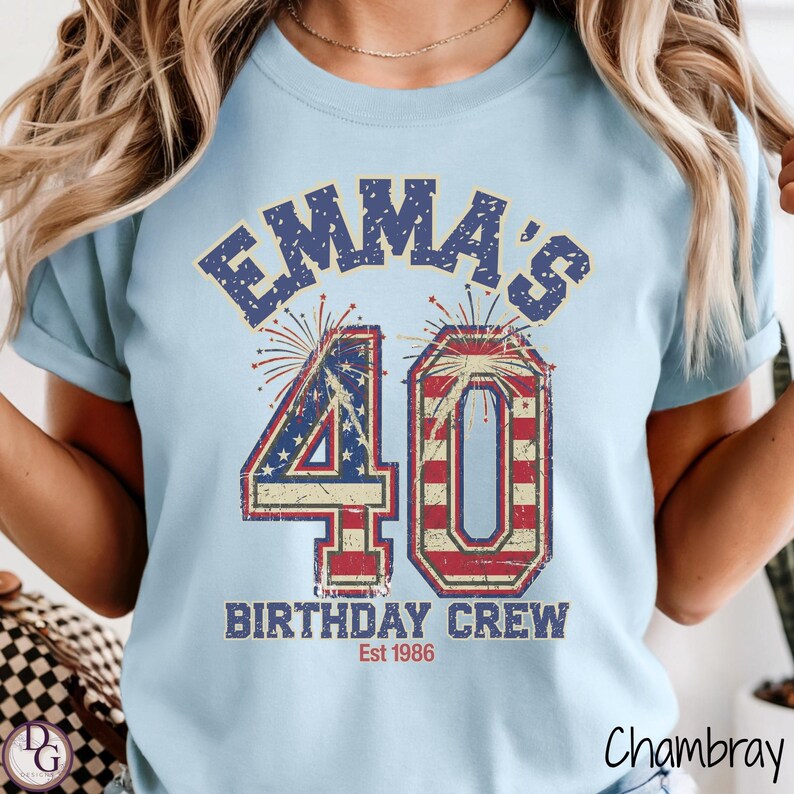 40th Birthday Crew 2026 Matching Birthday Party Group Sweatshirt or ...