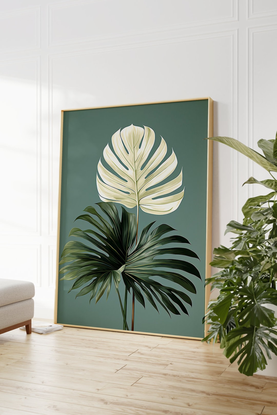 Abstract Plant Print | Botanical Art | Green Wall Art | Leaf Print ...