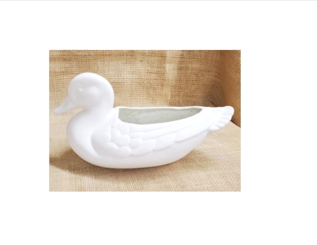 Mallard Planter is Glazed Inside, You Finish the Outside as You Like ...