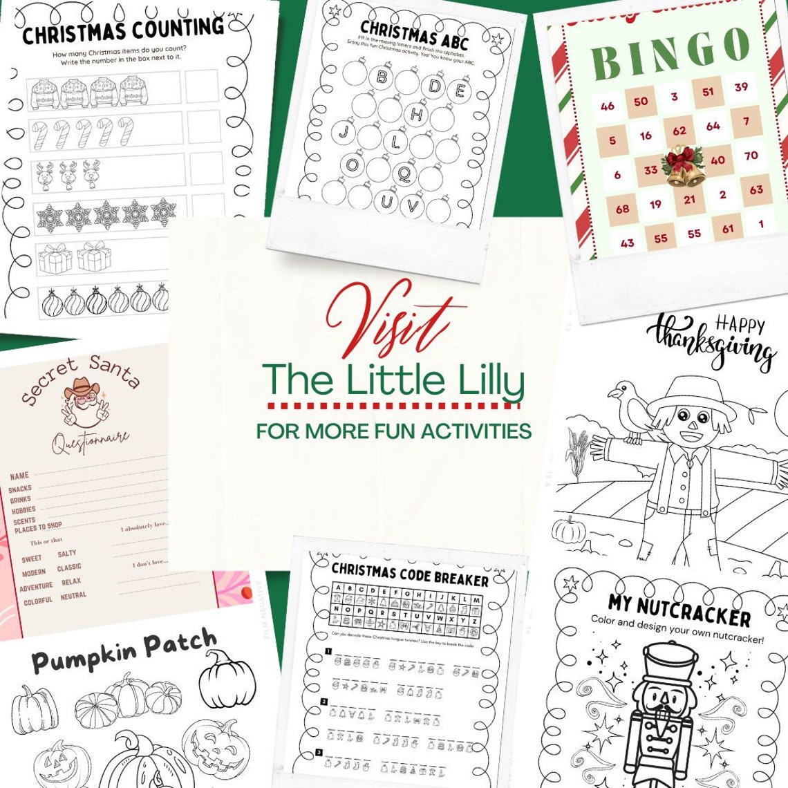 Christmas Bingo 35 Unique Bingo Cards Kids' Christmas Activity ...