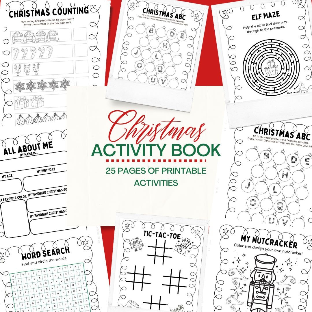 25 Printable Christmas Activities, Christmas Activity Bundle, Kid's ...