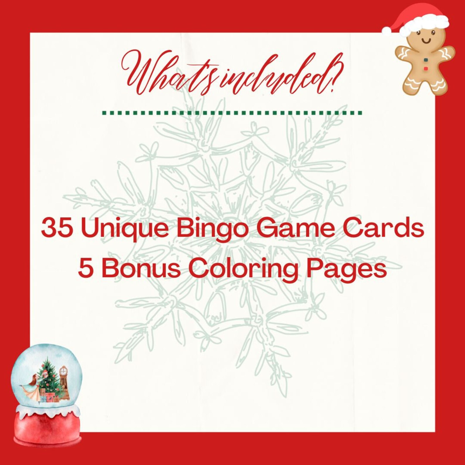 Christmas Bingo 35 Unique Bingo Cards Kids' Christmas Activity ...