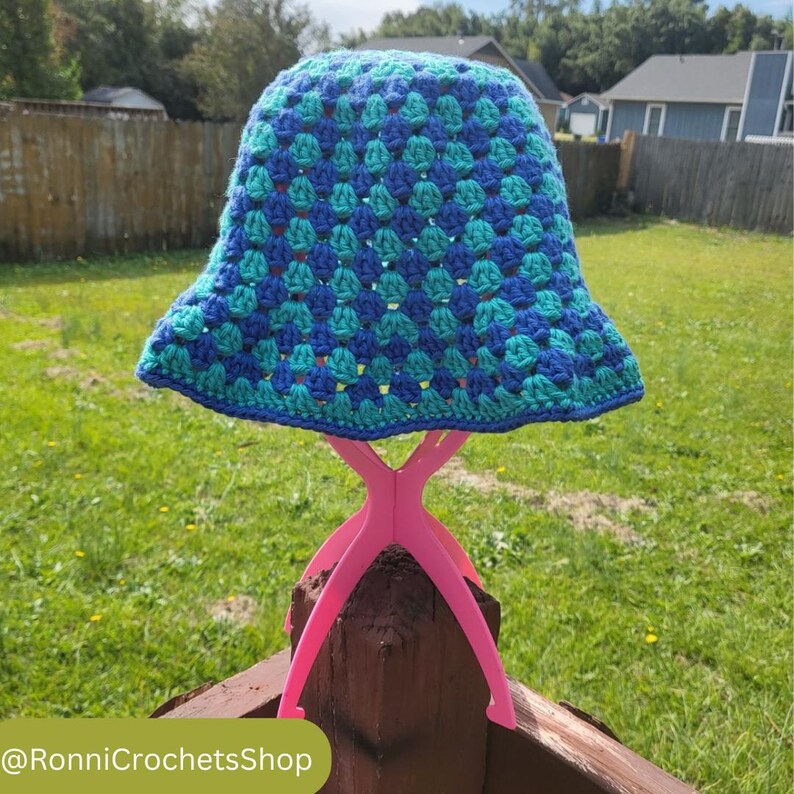 Striped Granny Stitch Bucket Hat - Multiple Colors Available - Etsy