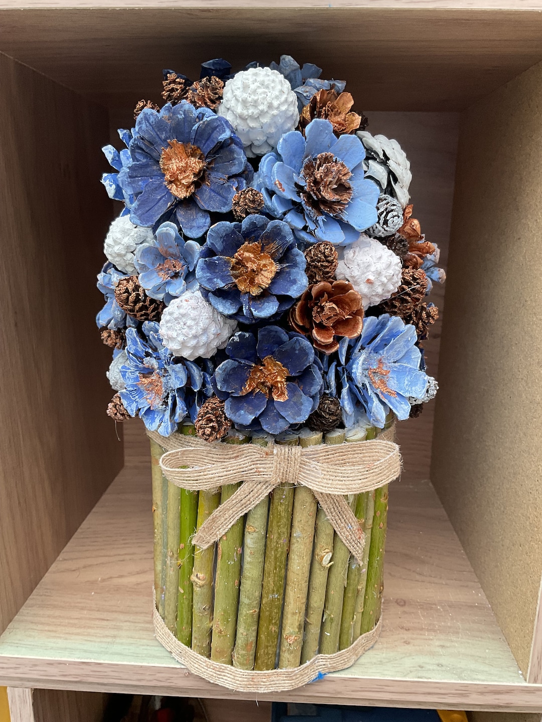 Pine Cone Flower Pot - Etsy