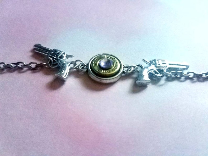 Bullet and Guns Charm Ankle Bracelet - Etsy