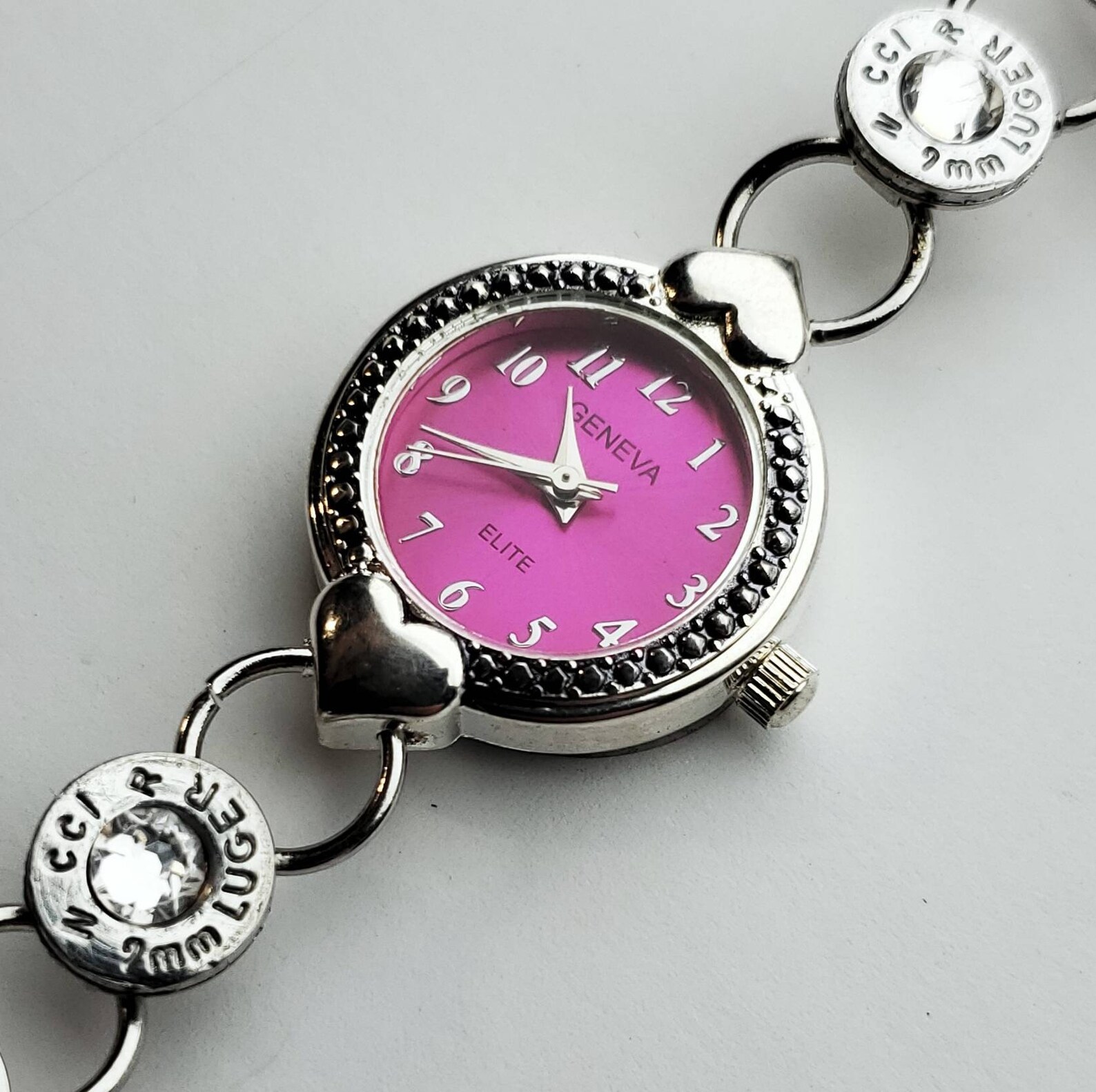 Tennis Bracelet Bullet Watch Pink Gift for Her - Etsy