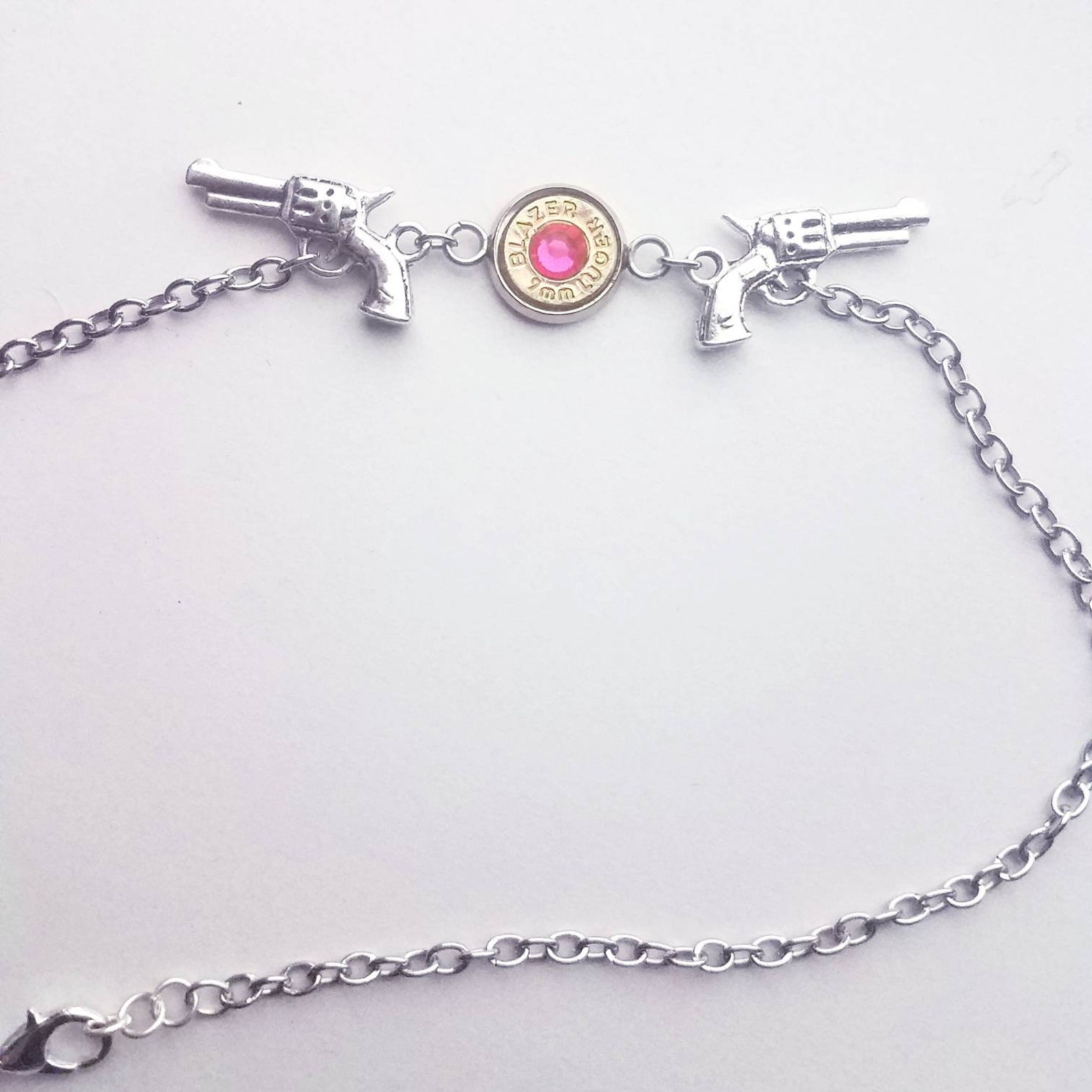 Bullet and Guns Charm Ankle bracelet | Etsy