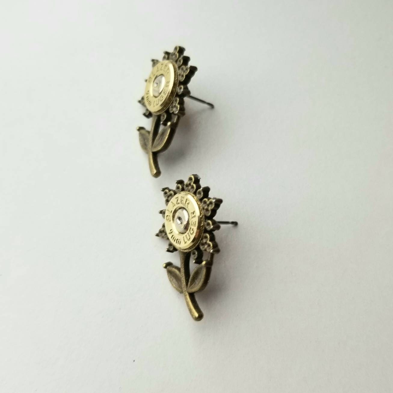 Sunflower Bullet Stud Earrings Gifts for Her - Etsy Canada