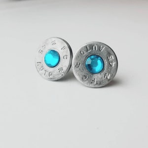 45 Caliber Bullet Studs Bullet Earrings THIN Cut - Etsy