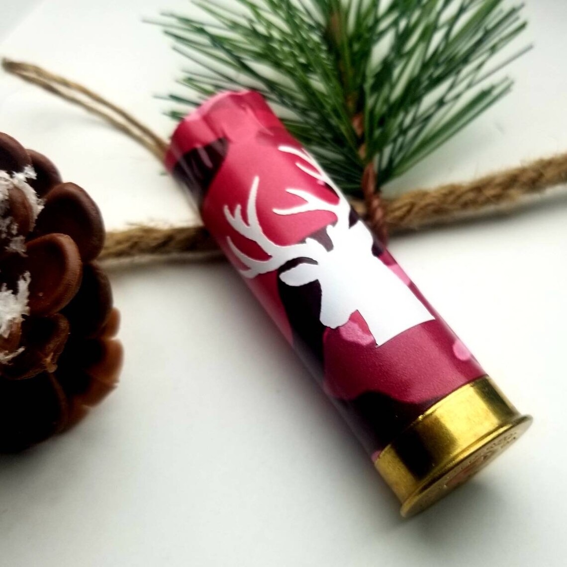 Shotgun Shell Christmas Ornaments Pink Camo With Silhouettes - Etsy