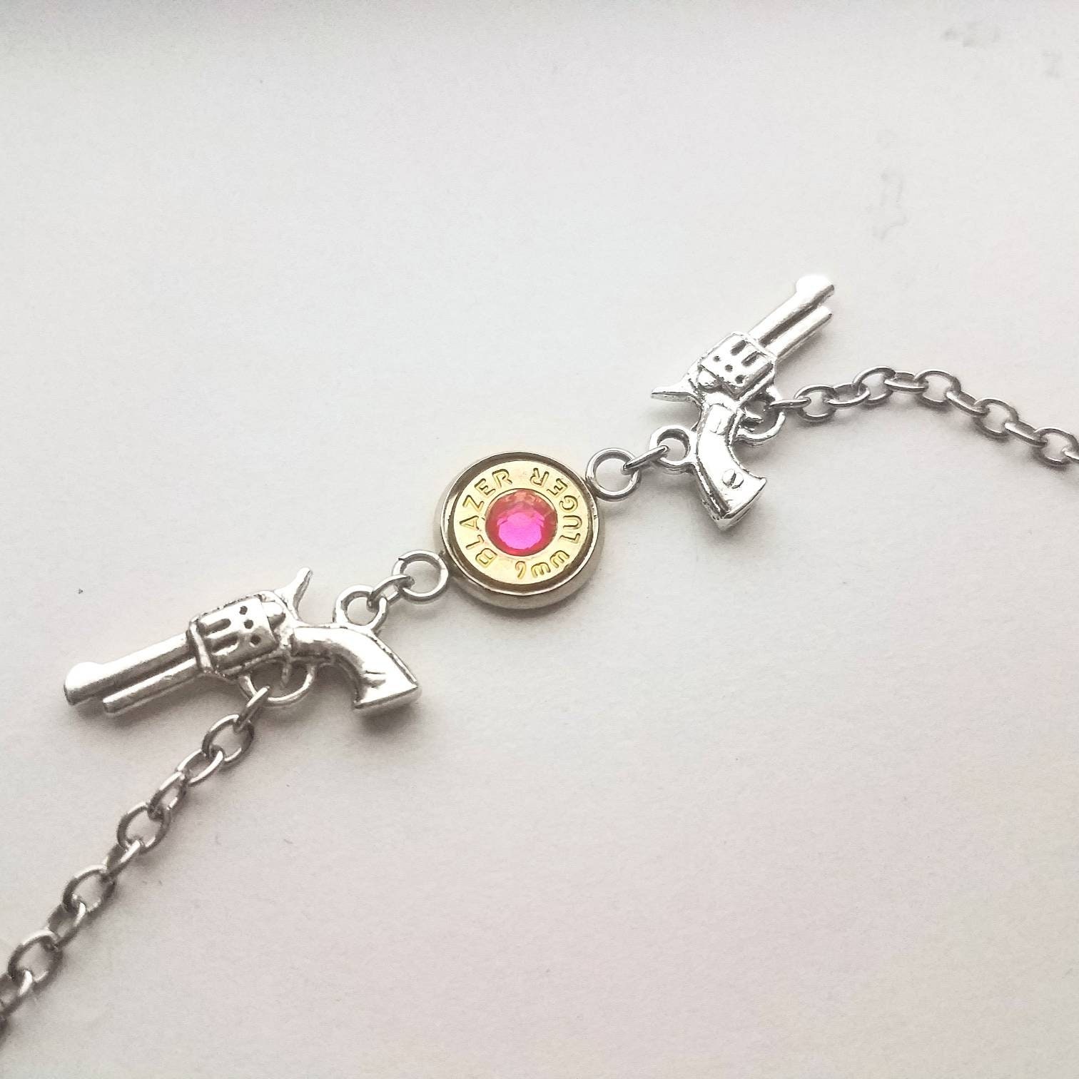 Bullet and Guns Charm Ankle bracelet | Etsy