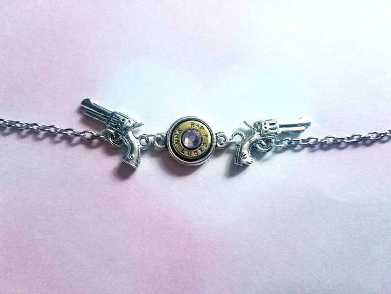 Bullet and Guns Charm Ankle Bracelet - Etsy