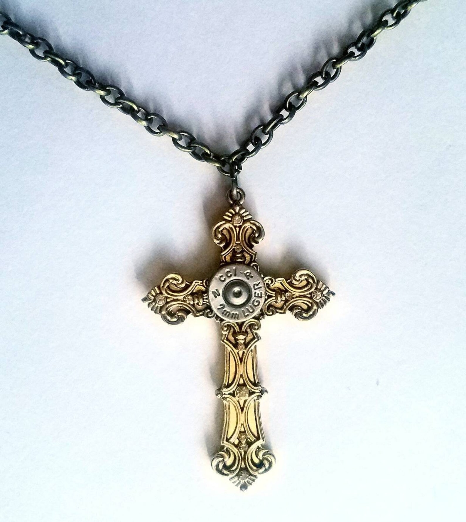 Bullet Cross Necklace Bullet Jewelry Gifts for Her - Etsy