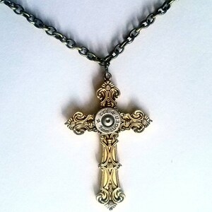 Bullet Cross Necklace Bullet Jewelry Gifts for Her - Etsy