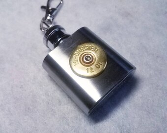 Engraved Shotgun Shell Flask Stainless Steel Shotgun Shell Style Flask ...