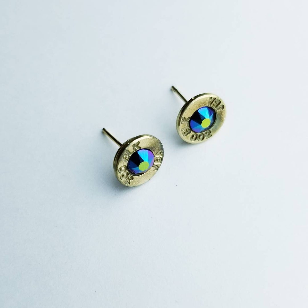 Bullet Earrings Studs 300 Blackout Brass Gifts for Her Ammo Earrings - Etsy
