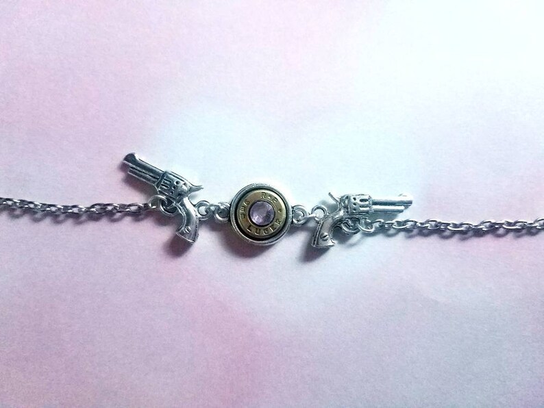 Bullet and Guns Charm Ankle Bracelet - Etsy