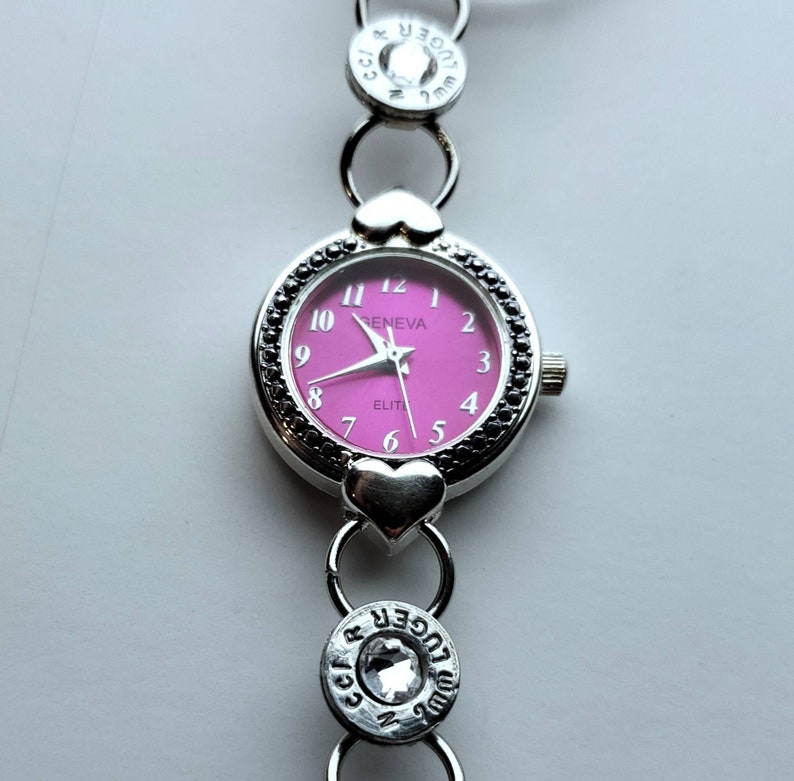 Tennis Bracelet Bullet Watch Pink Gift for Her - Etsy