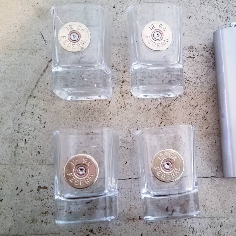 Shotgun Shell Shot Glass 12 Gauge Gift for Him Ammo | Etsy