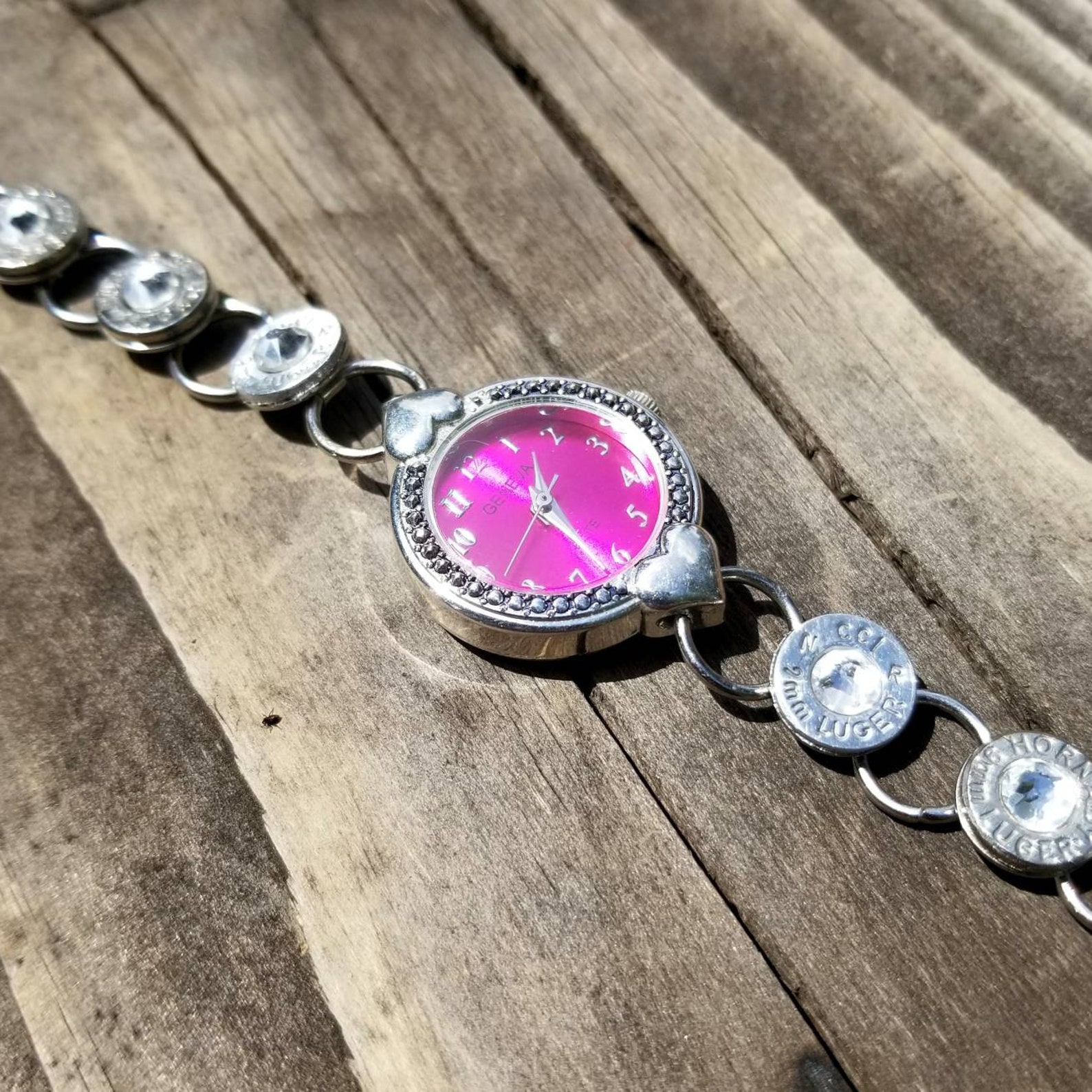 Tennis Bracelet Bullet Watch Pink Gift for Her - Etsy