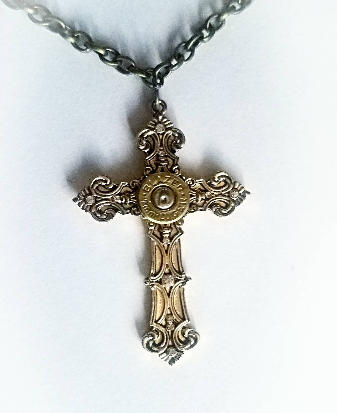Bullet Cross Necklace Bullet Jewelry Gifts for Her - Etsy