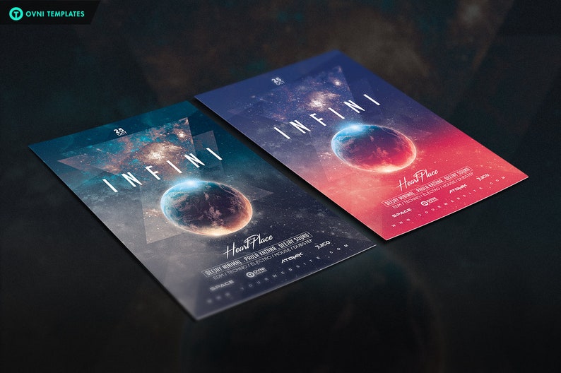 SPACE INFINI Flyer Template - Etsy