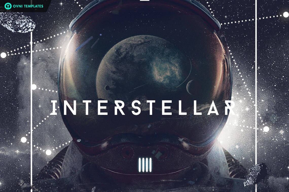 SPACE INTERSTELLAR Flyer Template - Etsy