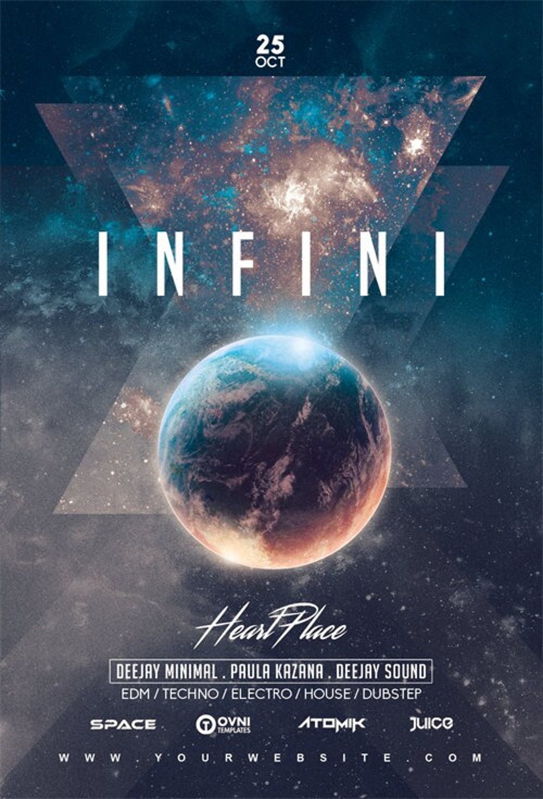 SPACE INFINI Flyer Template - Etsy