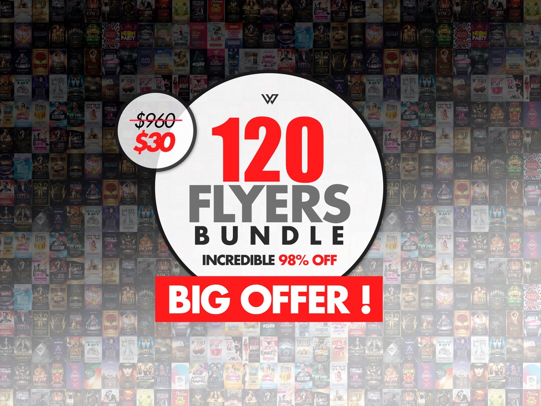 120 Flyer Templates Bundle - Etsy
