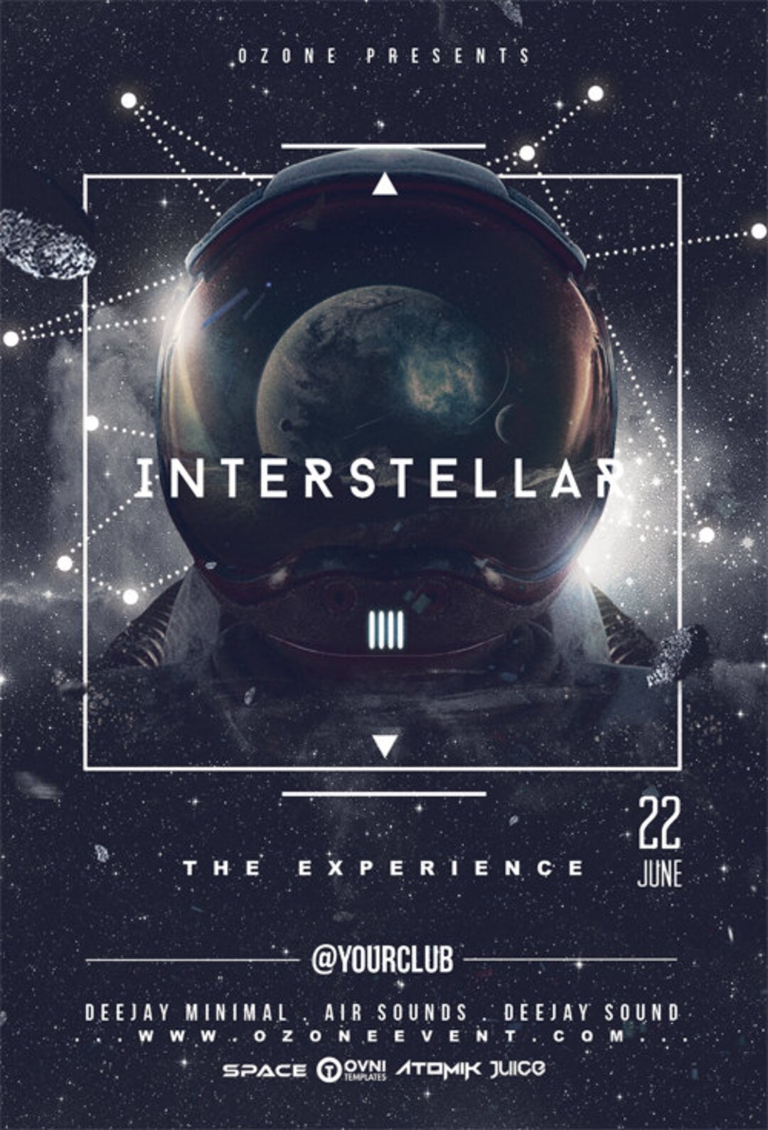 SPACE INTERSTELLAR Flyer Template - Etsy