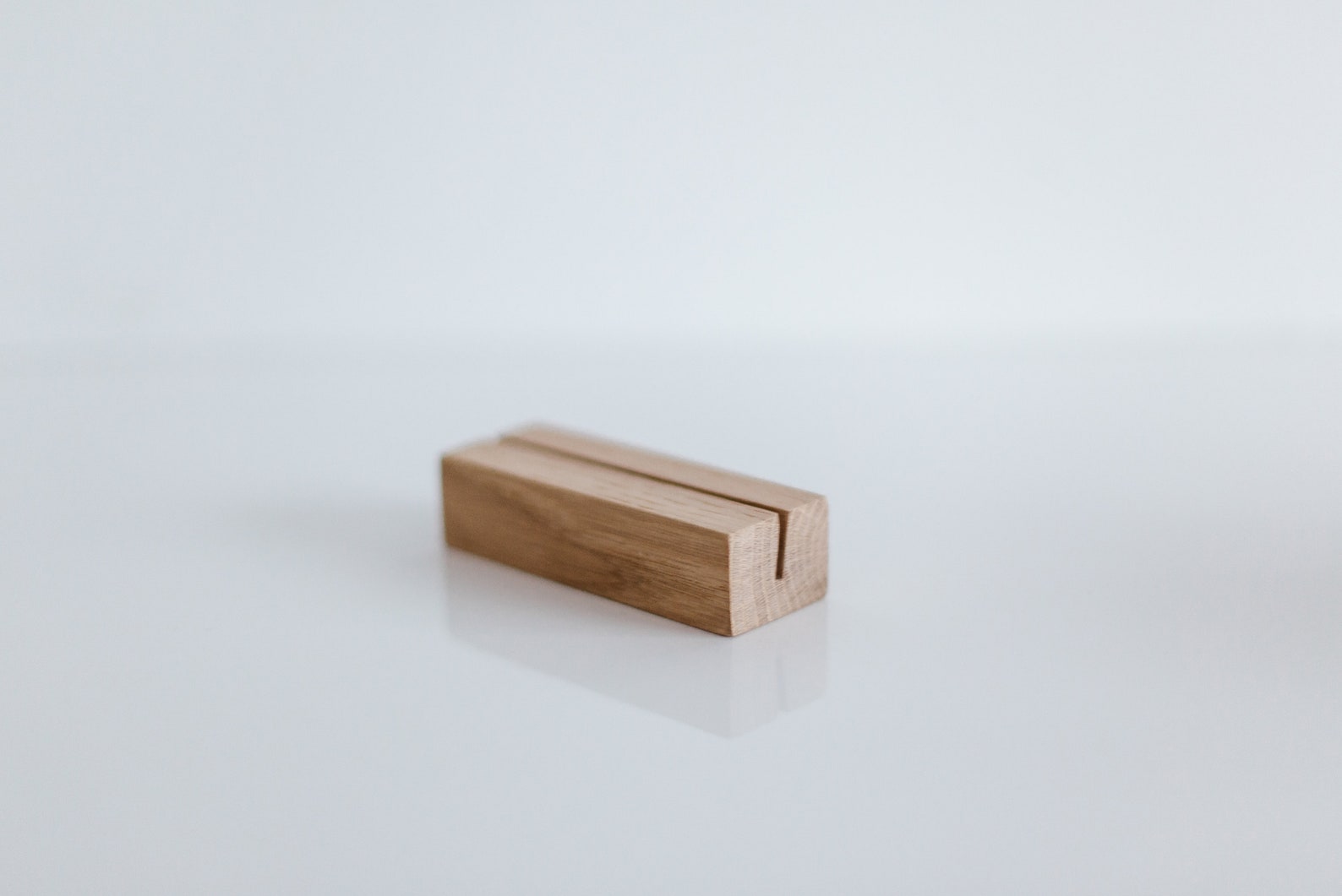 Handmade Oak Photo Stand: Business Card Holder, Wooden Display - Etsy