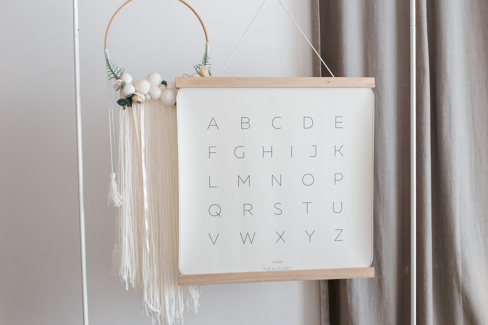 Alphabet Hanging Canvas Education Learning ABC Classy | Etsy