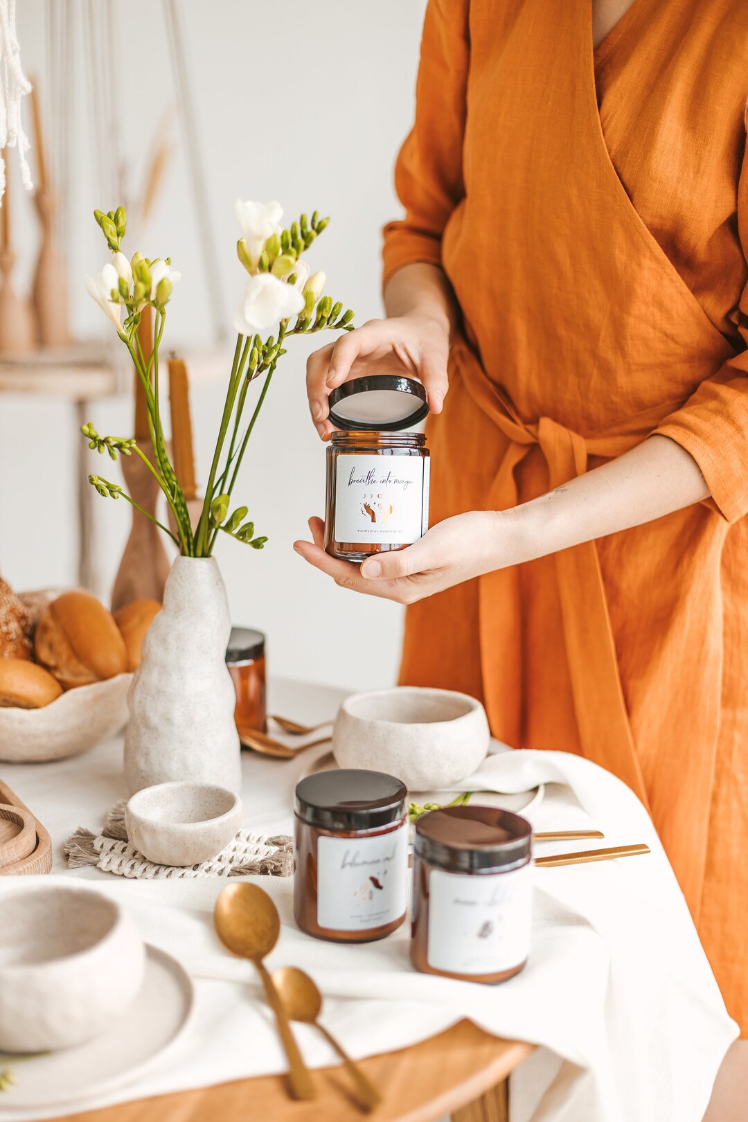 BREATHE INTO MAGIC • Eucalyptus Assential Oil Candle, Soy Wax Candle ...