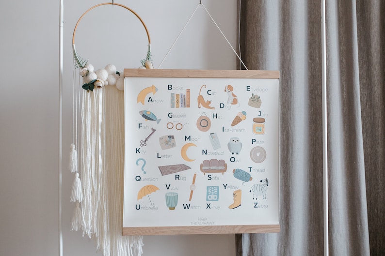 Educational Homeschooling Decor ABC Alphabet Toddler Abc - Etsy