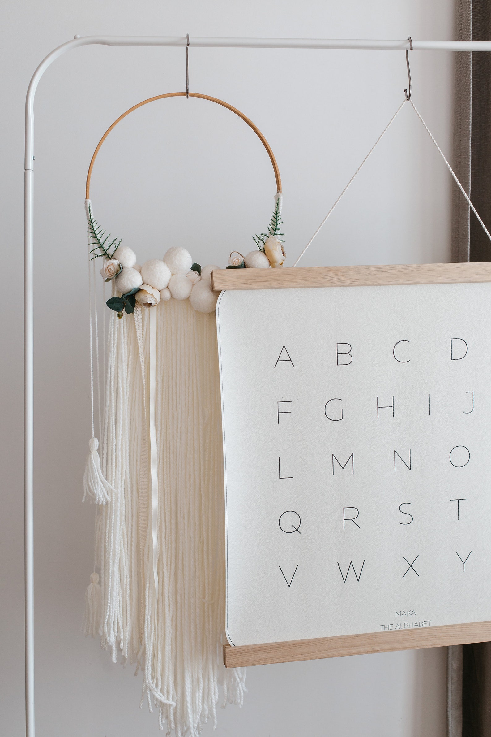Alphabet Hanging Canvas Education Learning ABC Classy | Etsy