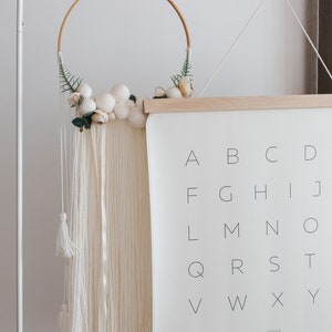 Alphabet Hanging Canvas, Education Learning, ABC, Classy Kids' Room ...