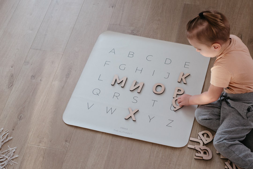 Woodland Alphabet, Play Mat, ABC, Alphabet Mat, Placemat, Kids Mat, ABC ...