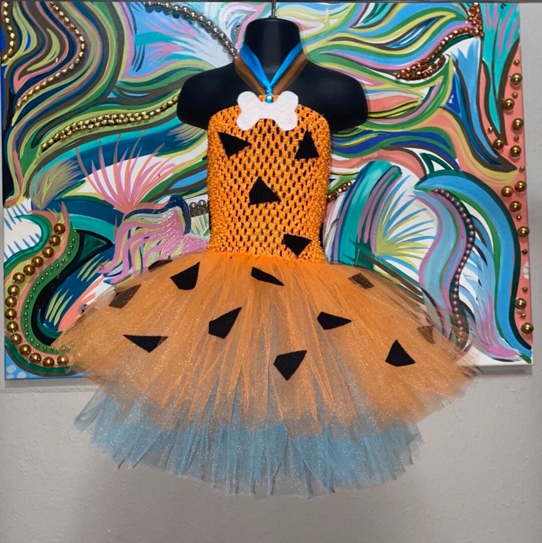 Orange Pebbles Halloween Costume ,pebbles Flintstone Inspired Tutu ...