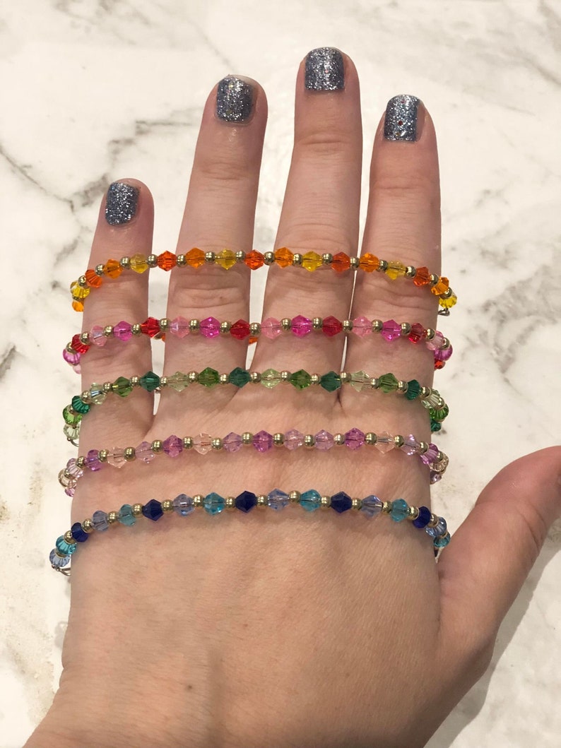 Beaded Bracelet Glass Beaded Bracelets Crystal Beaded Bracelet - Etsy