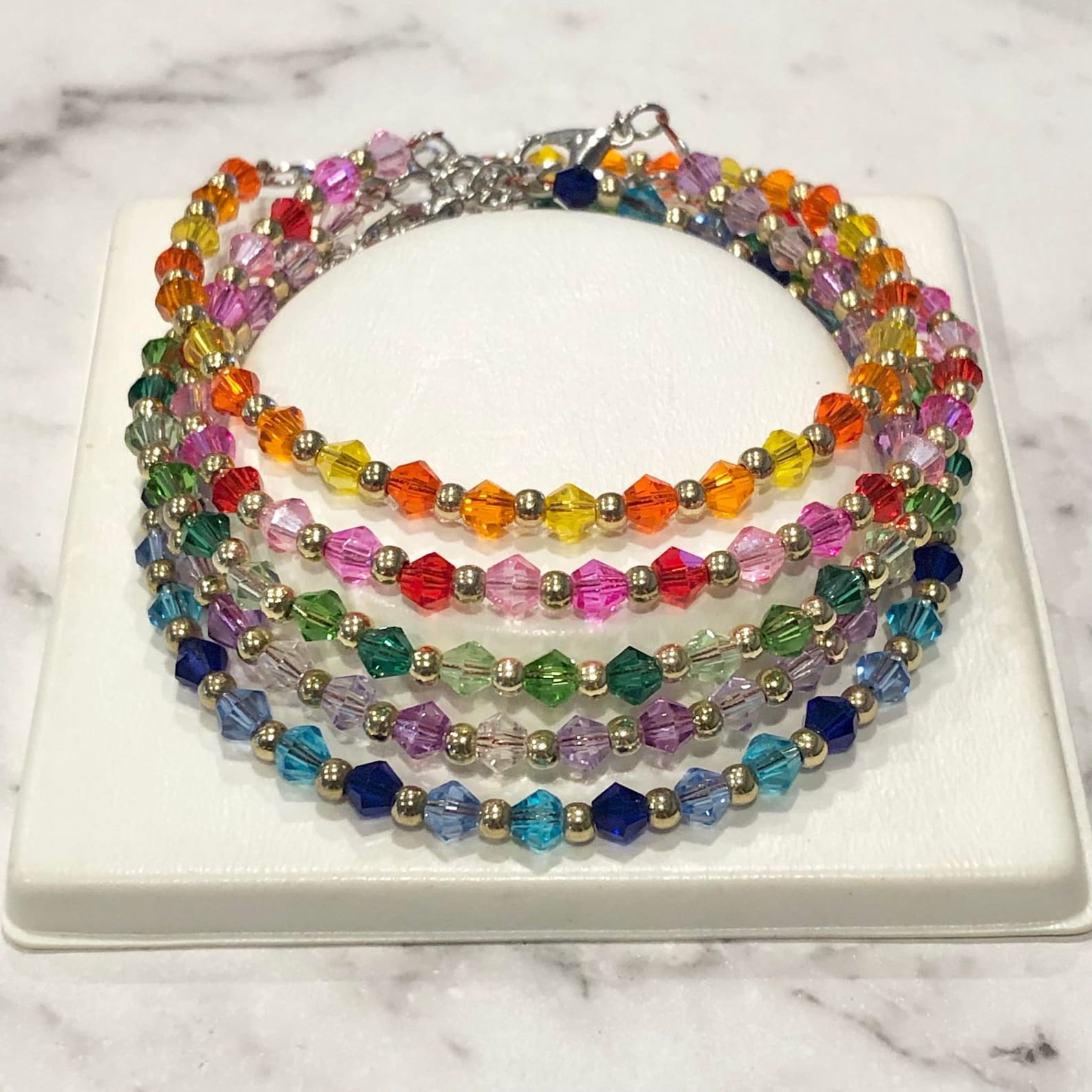 Beaded Bracelet Glass Beaded Bracelets Crystal Beaded Bracelet - Etsy