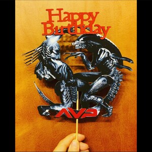 ALIENS VS PREDATOR Cake Topper - Etsy