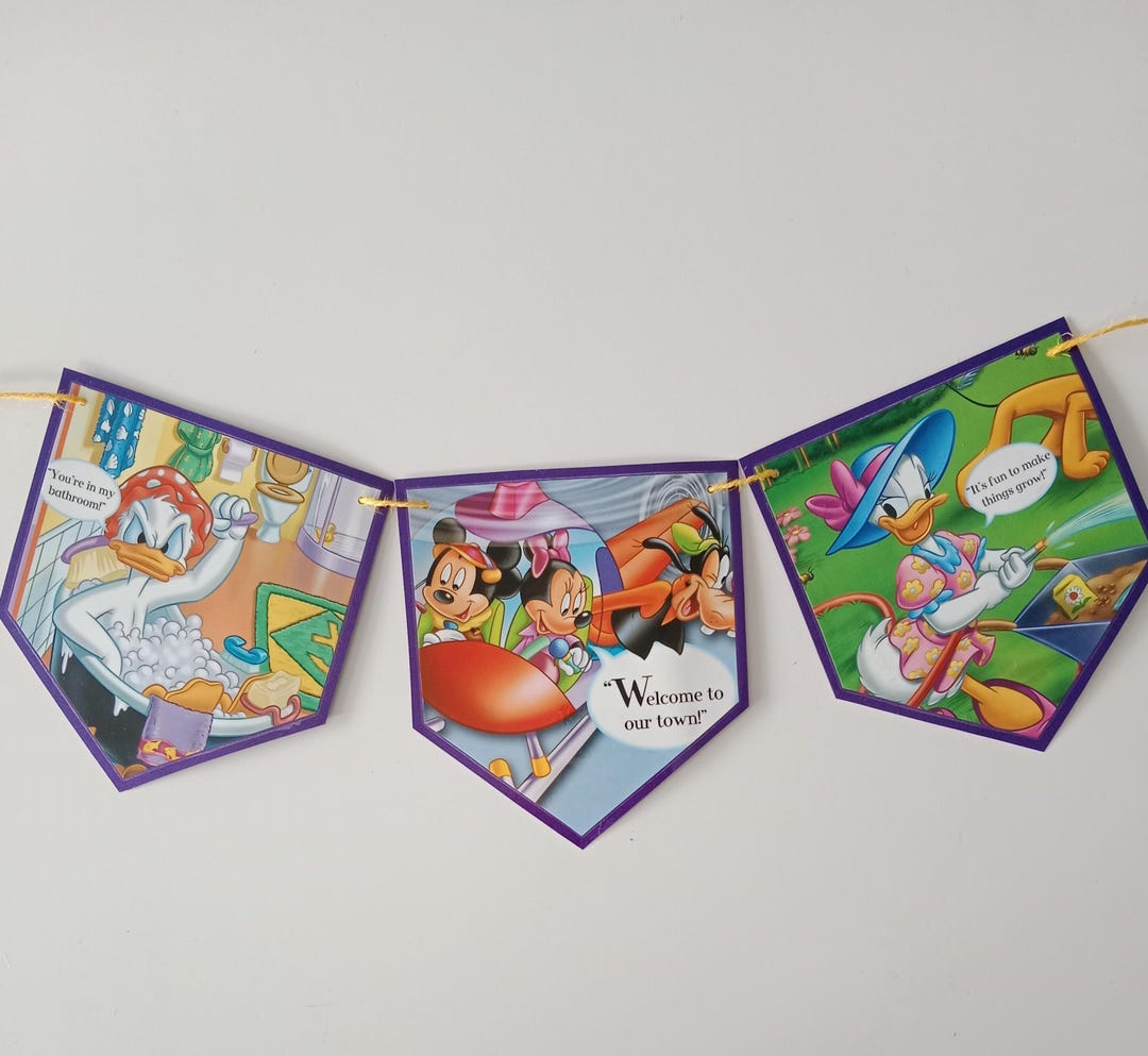 Disney Book Banner, Disney Birthday Banner, Disney Room Decor, Disney ...