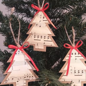 Music Sheet Christmas Tree Decoration, Music Sheet Christmas Tree, Tree ...