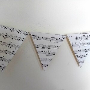 Music Sheet Garland, Paper Bunting, Music Banner, Music Bunting, Music ...