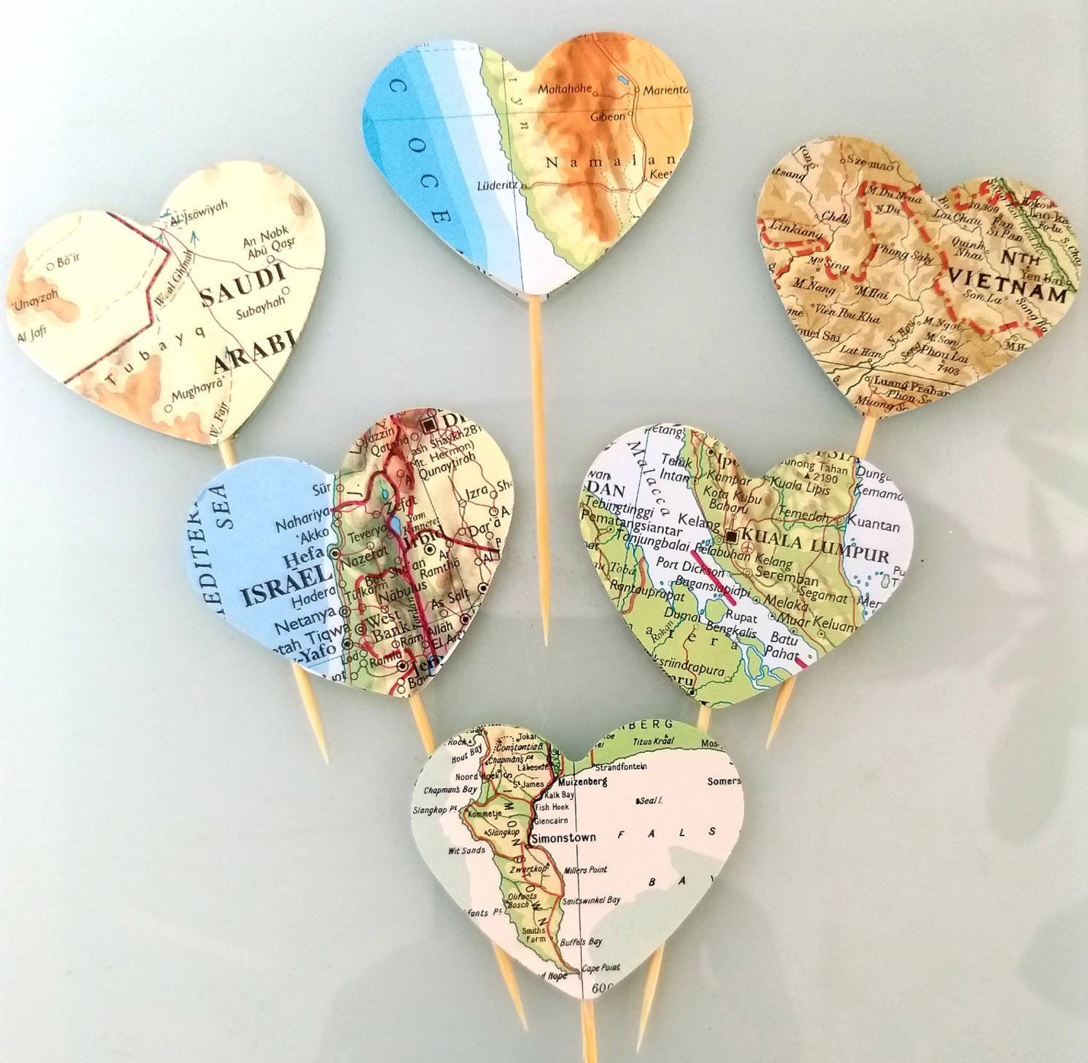 Atlas Cupcake Topper Map Cupcake Topper World Map Cupcake - Etsy