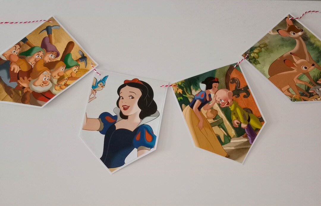 Snow White Book Banner, Snow White Bunting, Snow White Room Decor, Snow ...
