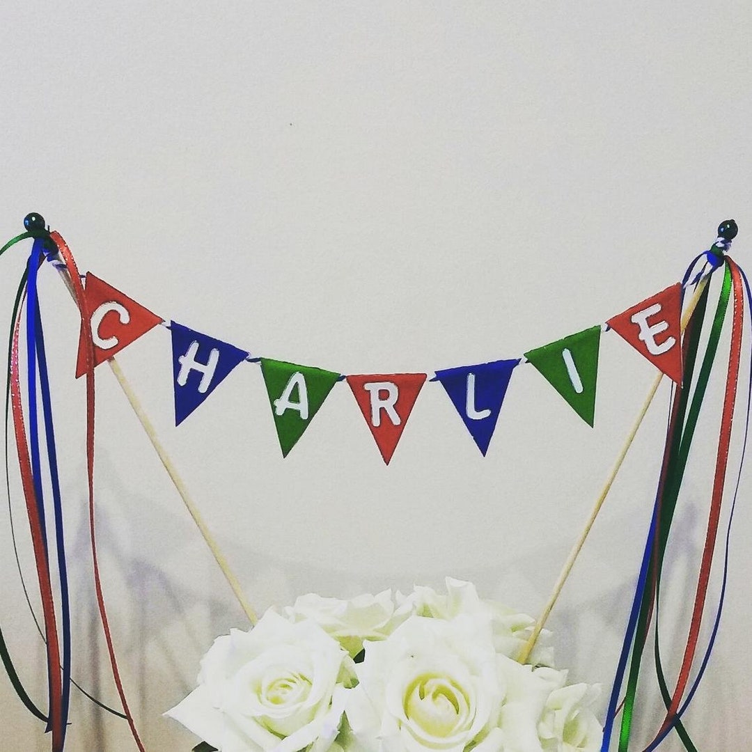 Personalised Cake Bunting/cake Topper/cake Banner/unicorn Topper ...