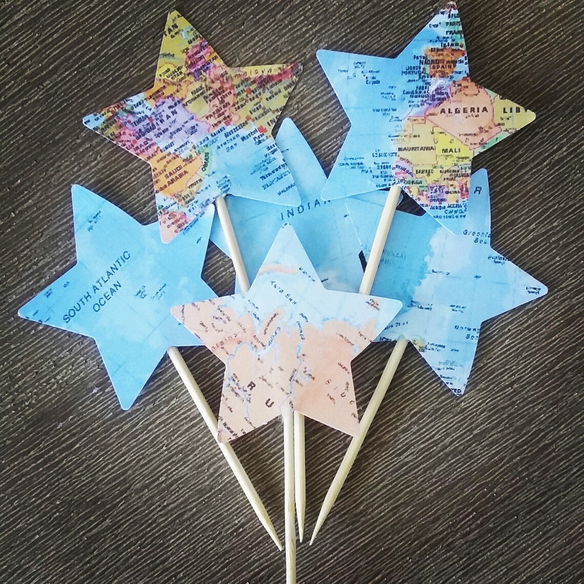 Atlas Cupcake Topper Map Cupcake Topper World Map Cupcake - Etsy Australia
