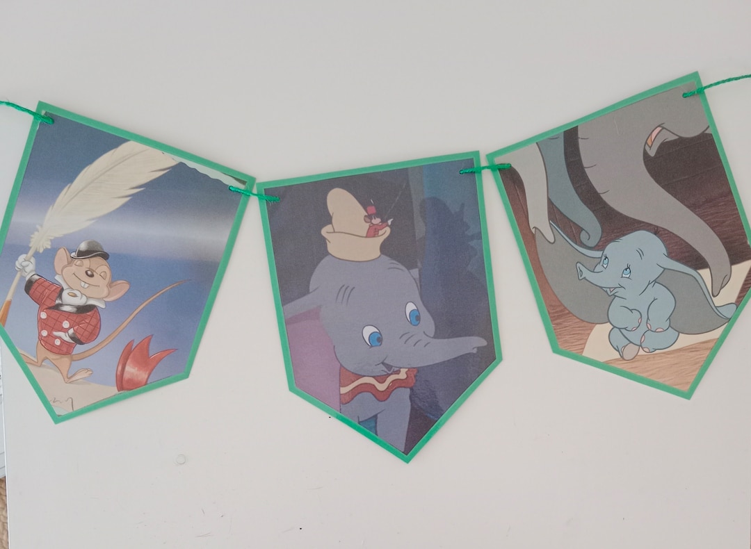 Dumbo Book Banner, Birthday Banner, Dumbo Room Decor, Dumbo Bunting ...